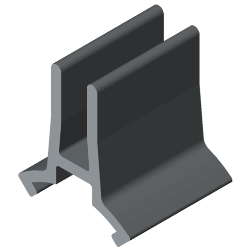 Panel-Fixing Profile D30 3-5mm, grey similar to RAL 7042 » AluFlex Group