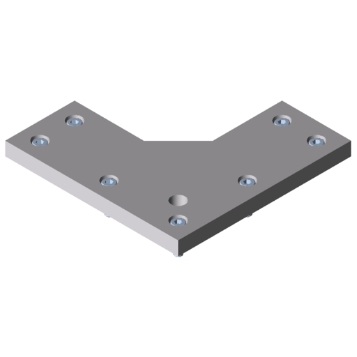 Base Plate X 8 200x200-90° M16 » AluFlex Group