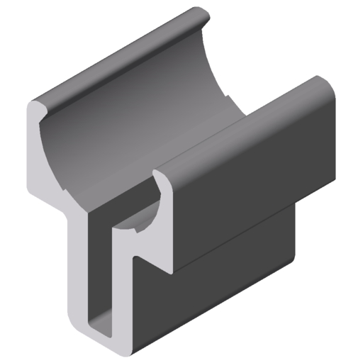 Shaft-Clamp Profile 8 D14, natural » AluFlex Group