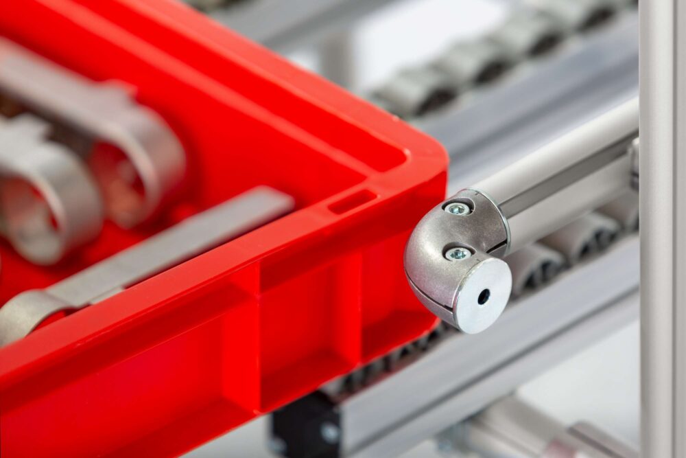 Butt Fastener D30-90° R25, internal, Connector M6-12 » AluFlex Group