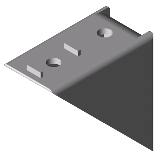 Angle Bracket 6 60x60 Zn, white aluminium, similar to RAL 9006 ...