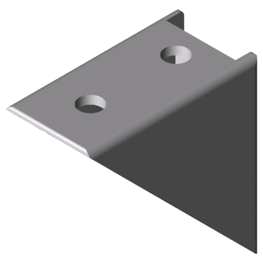 Angle Bracket 5 40x40 Zn, white aluminium, similar to RAL 9006 ...