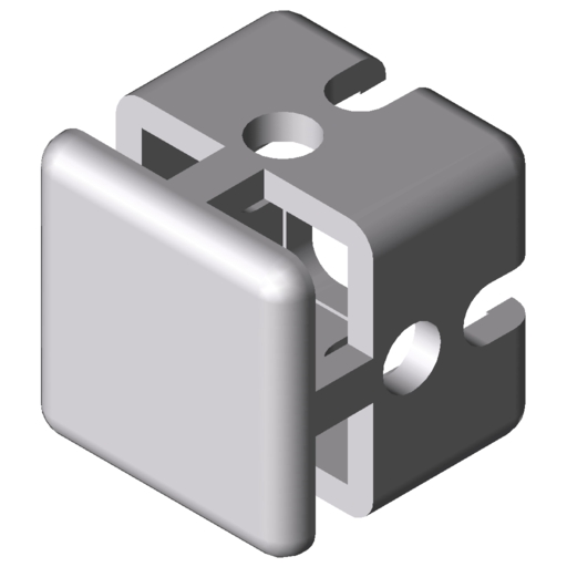 Clamp-Profile Cross Connector 8 40x40, white aluminium, similar to RAL ...