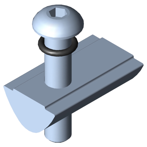 T-Slot Slider 8 80x40, Fastening Set Floating Bearing » AluFlex Group