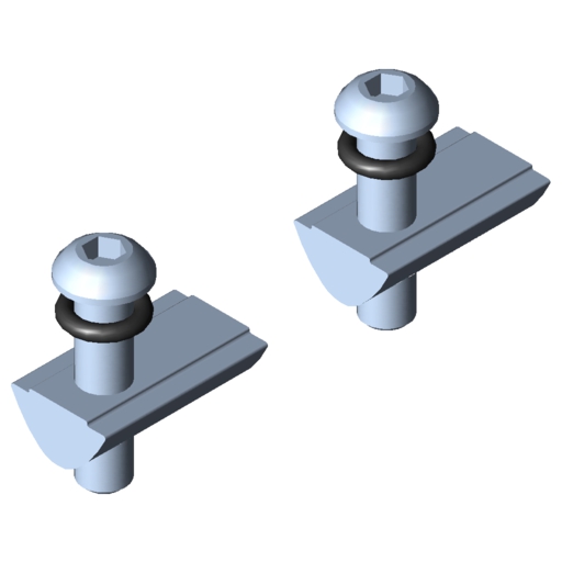 T-Slot Slider 8 80x40, Fastening Set Fixed Bearing » AluFlex Group