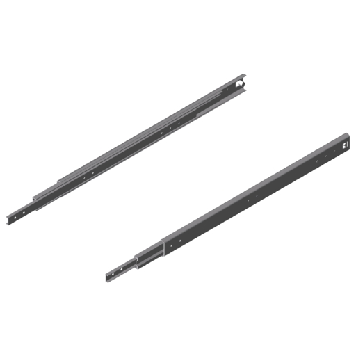 Telescopic Rail heavy duty 19.1x53.1 L700, over extension, bright zinc ...