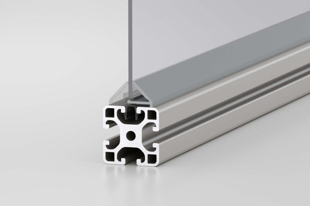 Panel-Fixing Strip 8 K 4-5mm, grå svarende til RAL 7042 » AluFlex Group