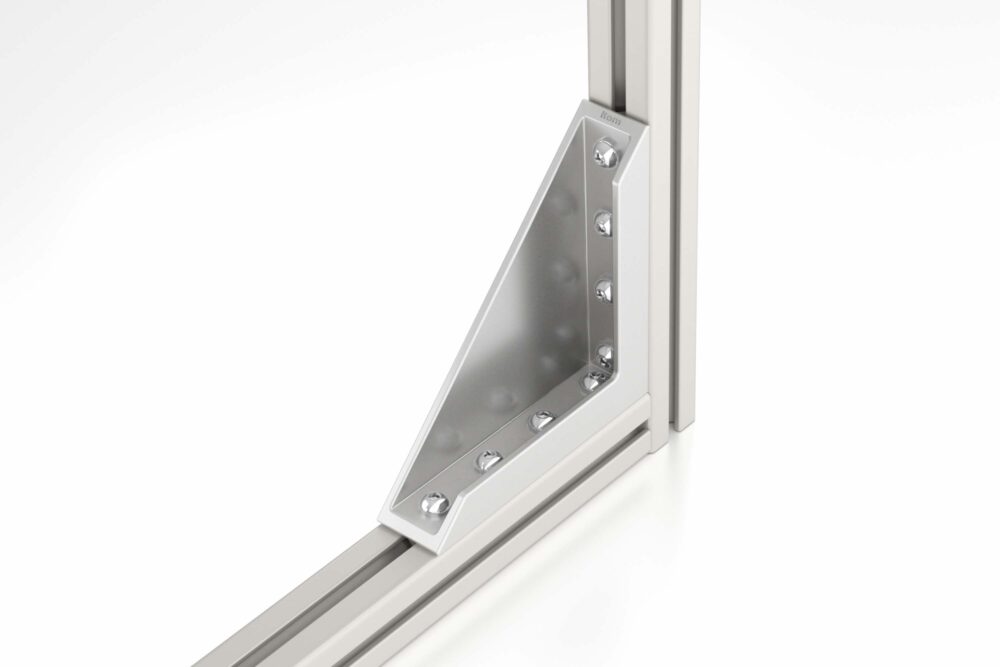 Angle Bracket 6 120x120-30 Al M6, white aluminium, similar to RAL 9006 ...