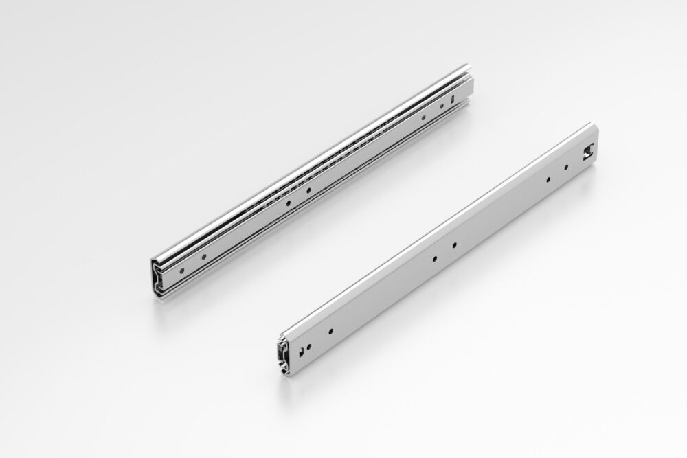 Telescopic Rail heavy duty 19.1x53.1 L500, over extension, bright zinc ...