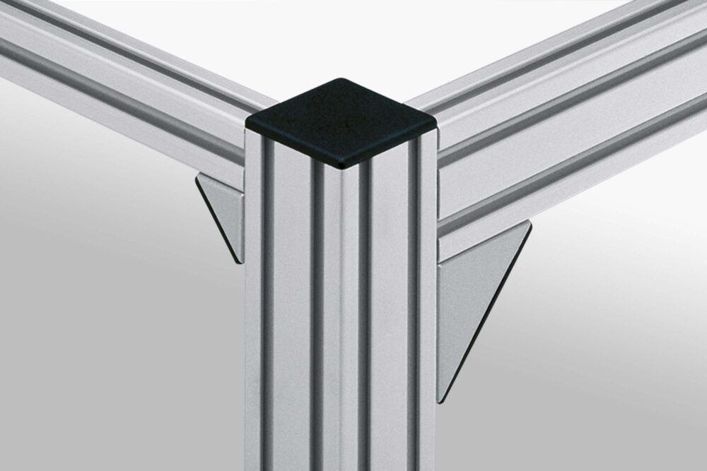 Angle Bracket 12 60x60 Zn, white aluminium, similar to RAL 9006 ...