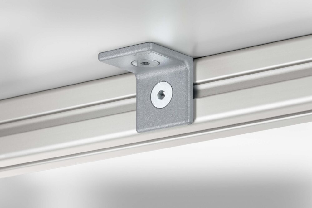Angle Bracket 8 40 right-angled, white aluminium, similar to RAL 9006 ...