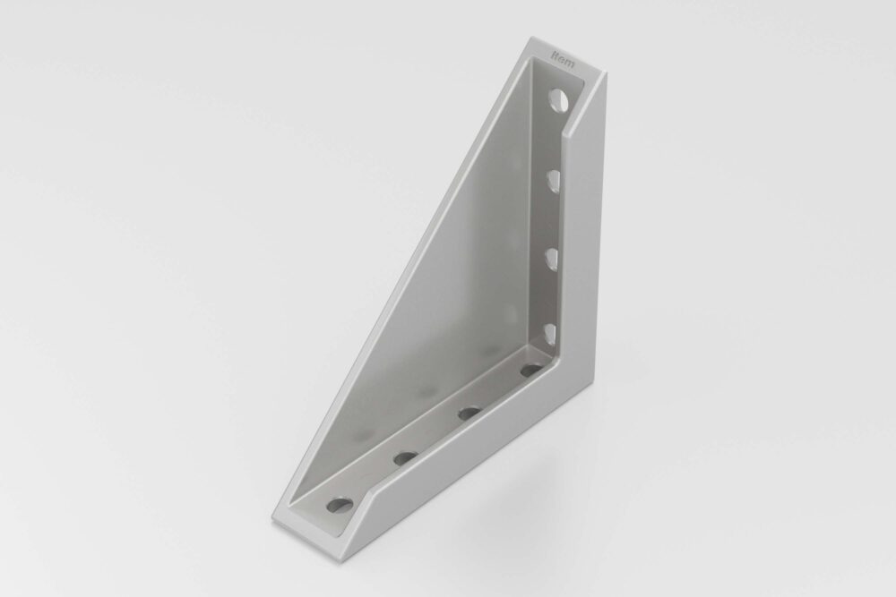 Angle Bracket 6 120x120-30 Al M6, white aluminium, similar to RAL 9006 ...