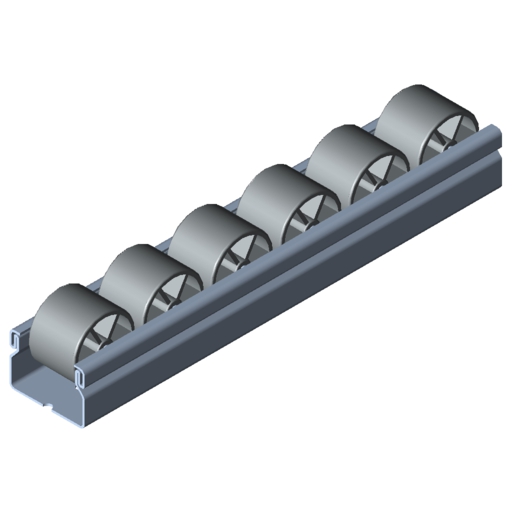 Roller Conveyor St D30, grey similar to RAL 7042 » AluFlex Group