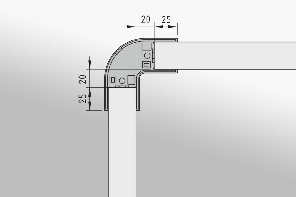 Butt Fastener D30-90° R25 » AluFlex Group