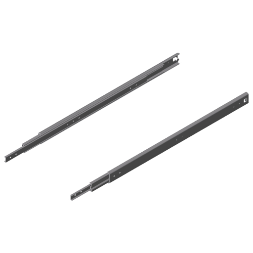 Telescopic Rail heavy duty 19.1x53.1 L790, over extension, bright zinc ...